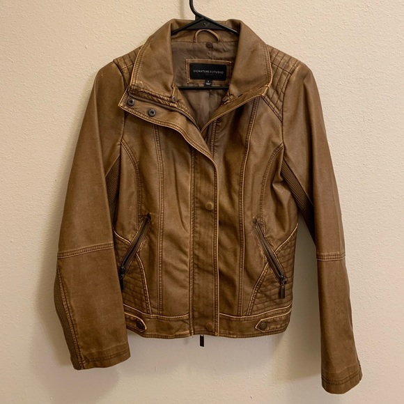 Signature Studio | Jackets & Coats | Signature Studios Brown Leather ...